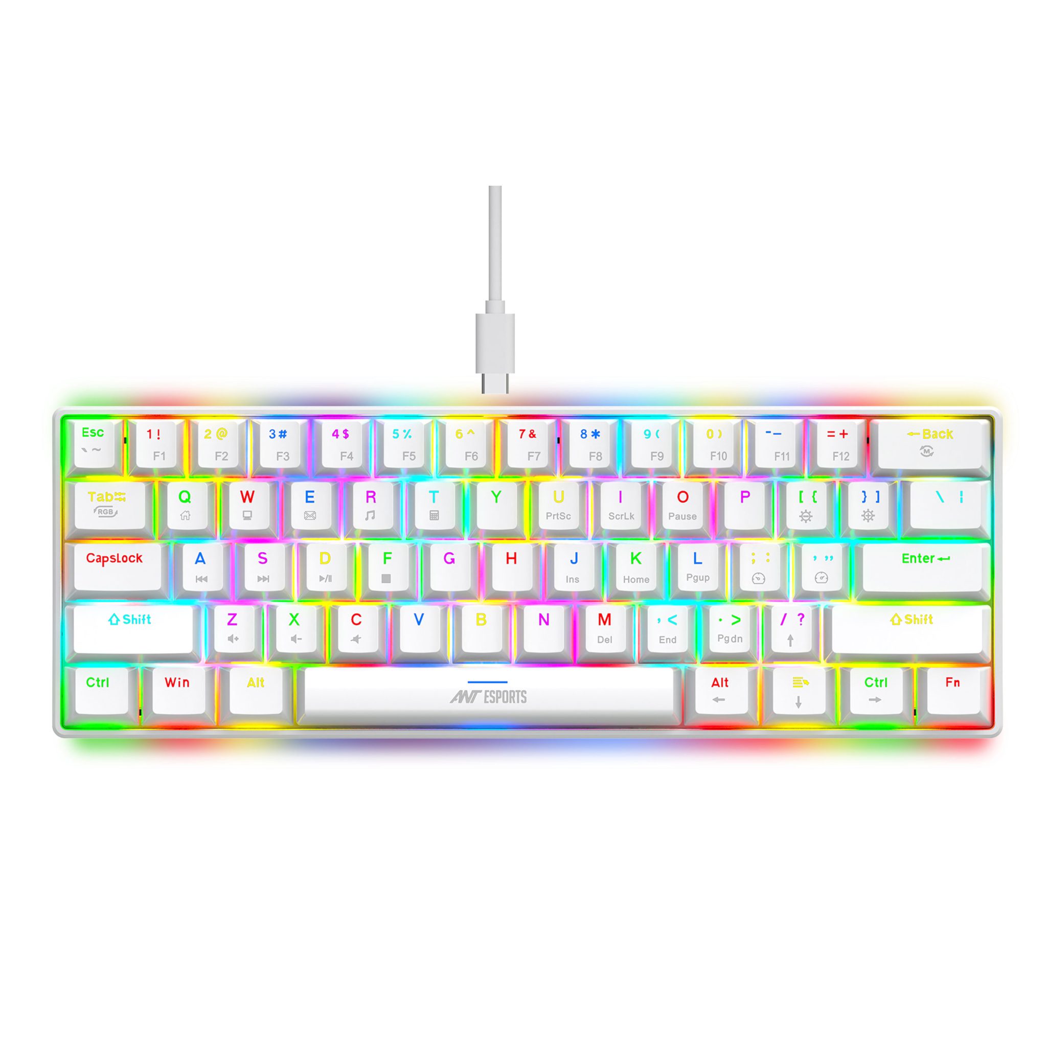 Ant Esports MK1300 V2 Mechnical Wired Gaming keyboard White Hot ...