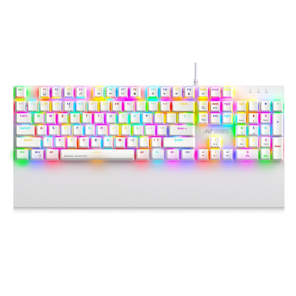 Ant Esports MK4100 RGB Mechanical Wired Gaming Keyboard White Hot ...