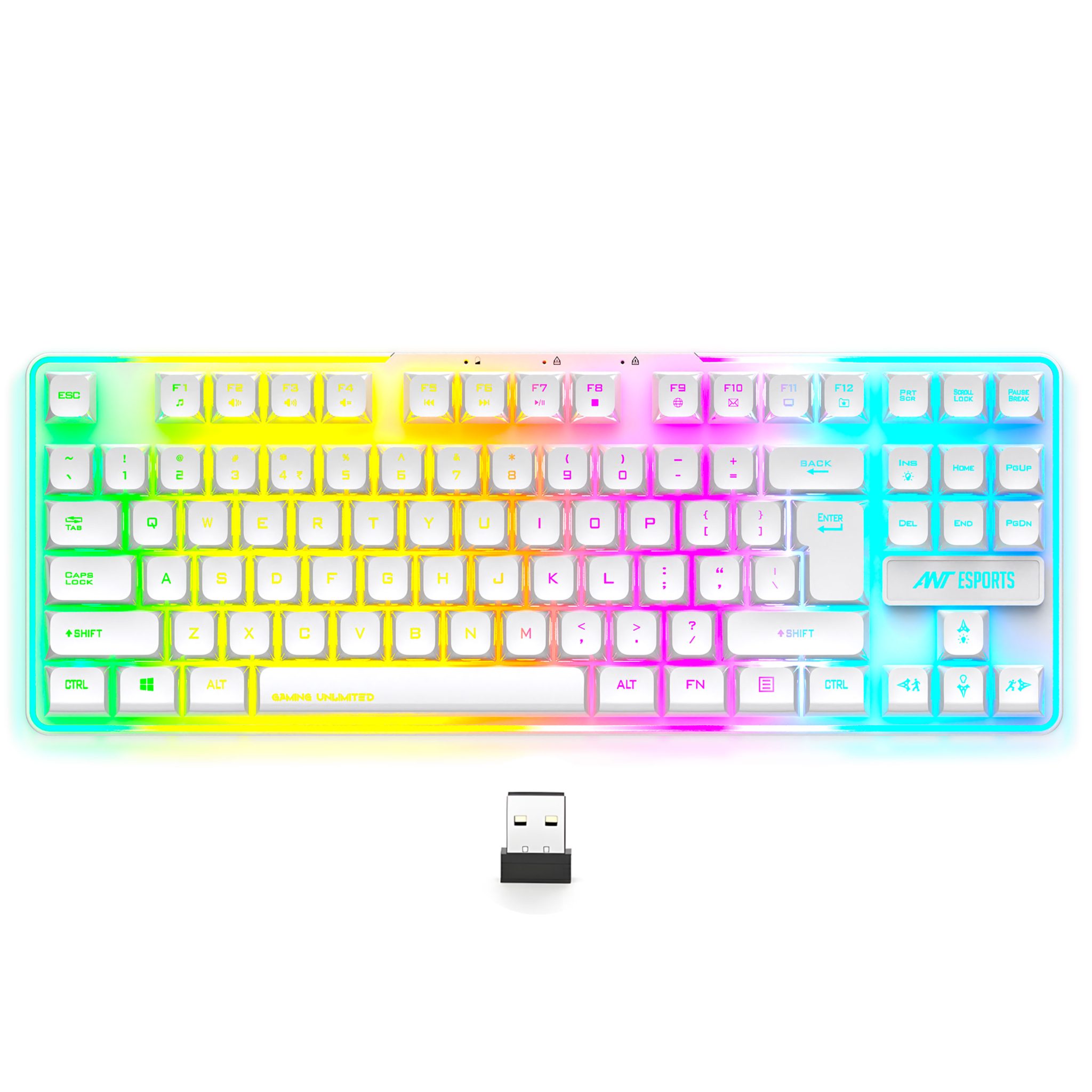Ant Esports MK720 Pro V2 Membrane Wireless Gaming Keyboard White - ANT ...