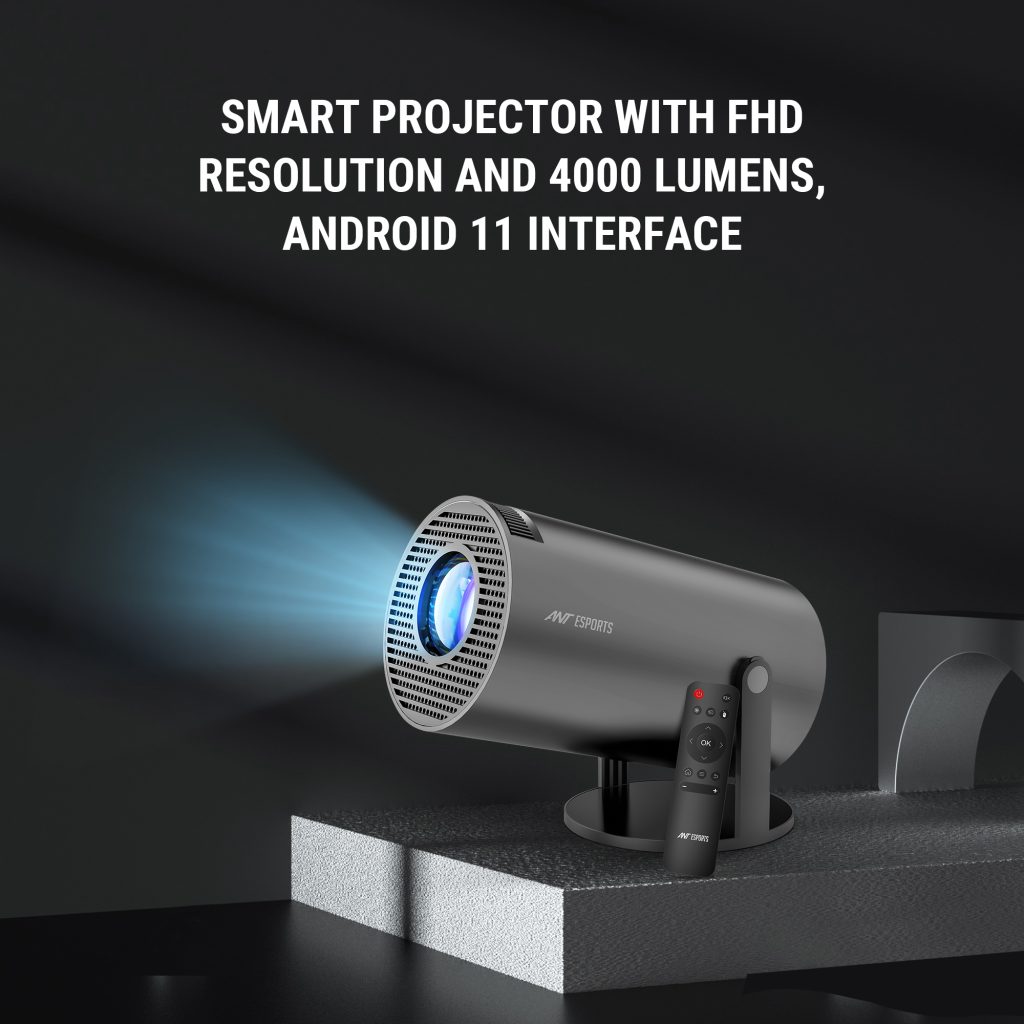 Ant Esports View 515 4000 Lumens FHD (1080) Andriod Smart LED Projector ...