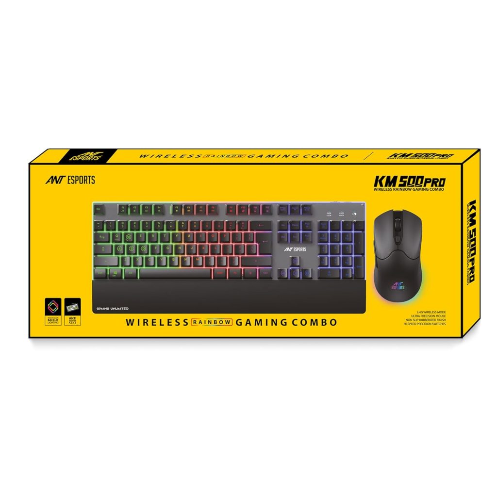 Ant Esports KM500 Pro Wireless Gaming Keyboard and Mouse Combo - ANT E ...
