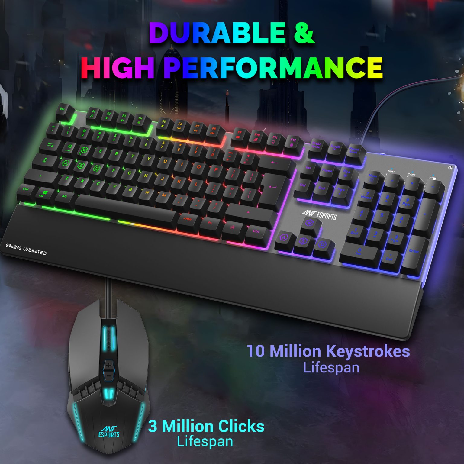 Ant Esports KM550 Wired Keyboard and Mouse Combo - ANT E-SPORTS