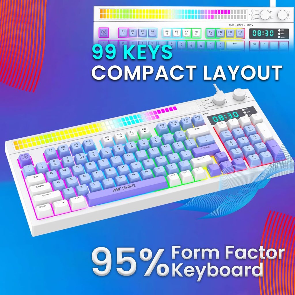 Ant Esports MK1900 RGB Wired Gaming Keyboard with Volume Knob & Alarm ...