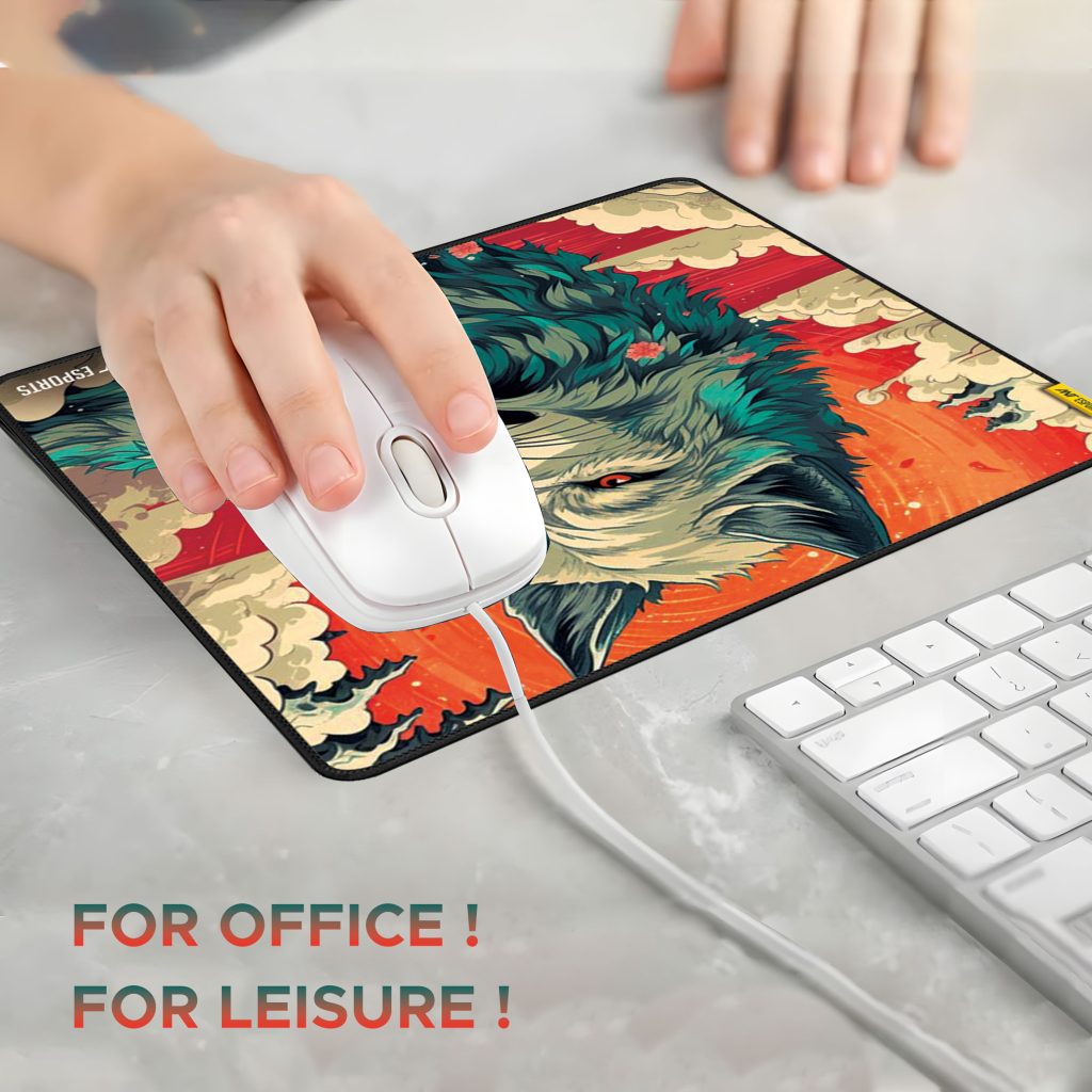 Ant Esports Wolf Mouse Pad 260X210X3mm Anti-fray Stitching - ANT E-SPORTS