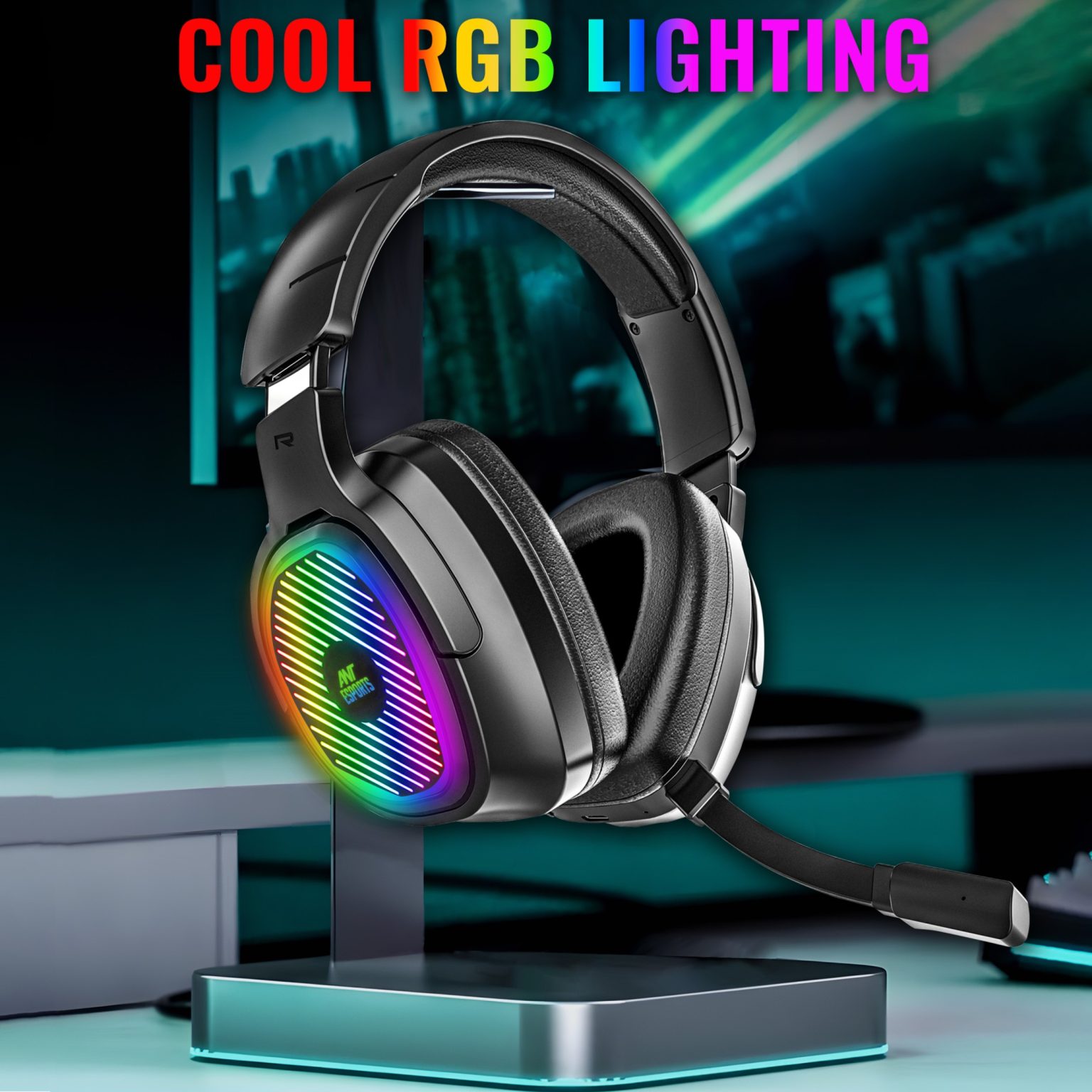 Ant Esports Stealth 10 RGB Wireless Gaming Headset - ANT E-SPORTS