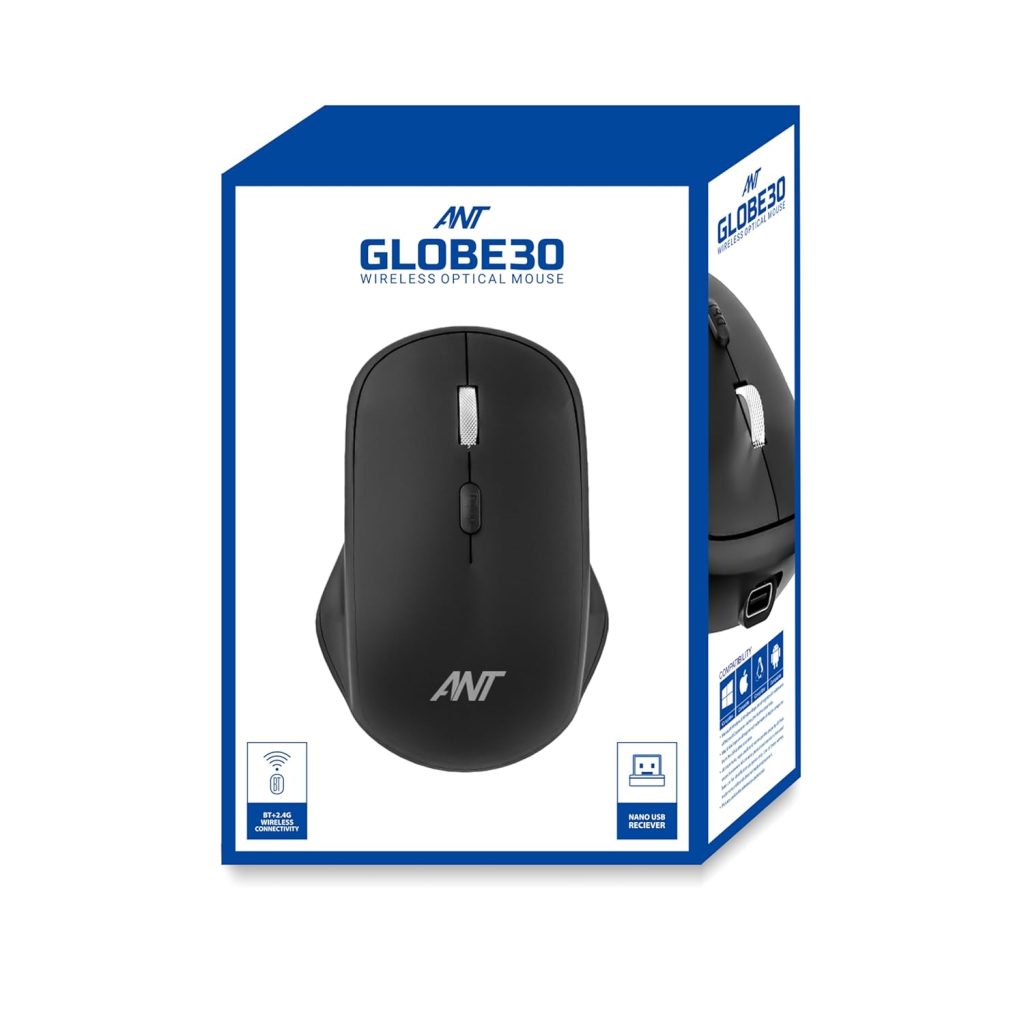 Ant GLOBE30 Wireless Optical Mouse | 4 Button Design - ANT E-SPORTS
