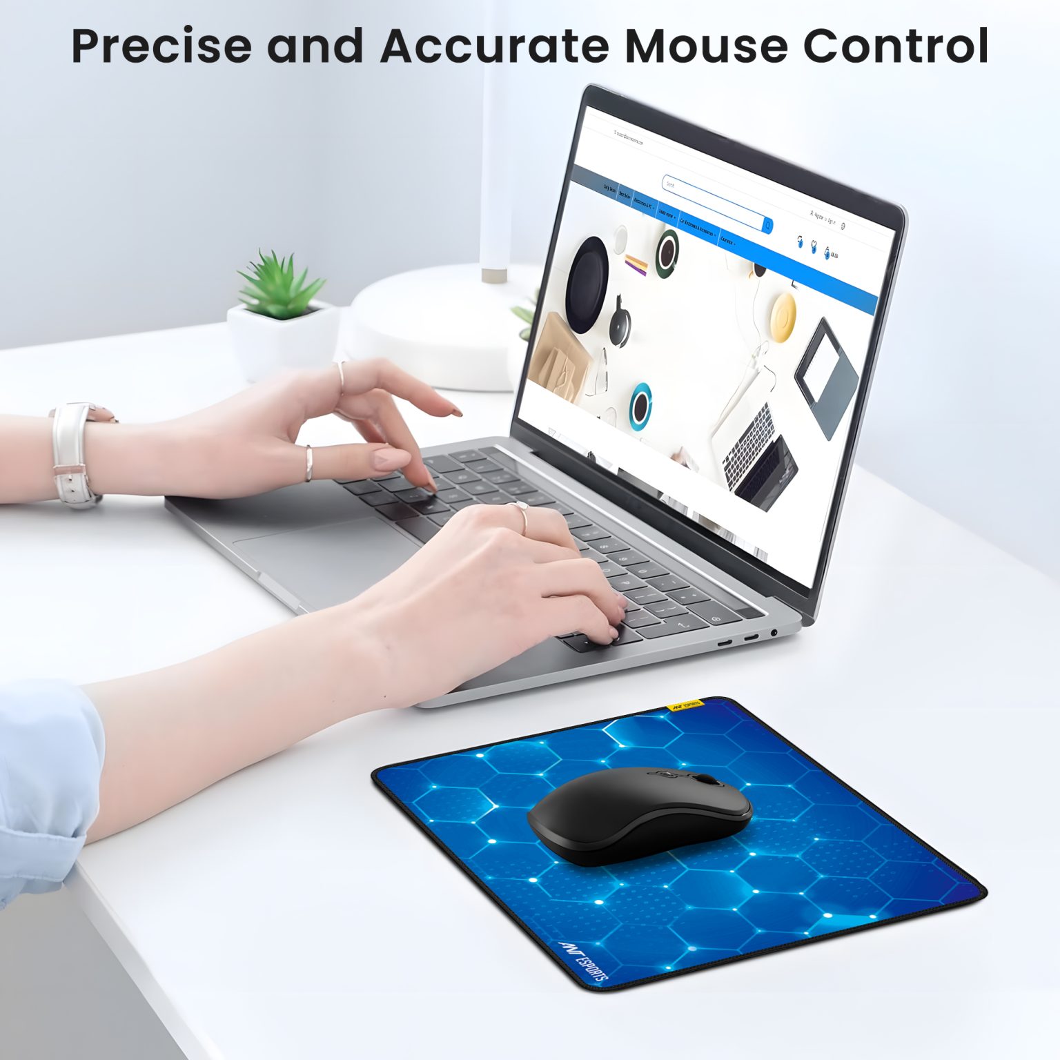 Ant Esports Hexa Mouse Pad 260X210X3mm Anti-fray Stitching - ANT E-SPORTS
