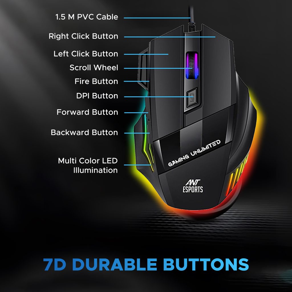 Ant Esports KM 1410 Wired Gaming Keyboard and Mouse Combo - ANT E-SPORTS