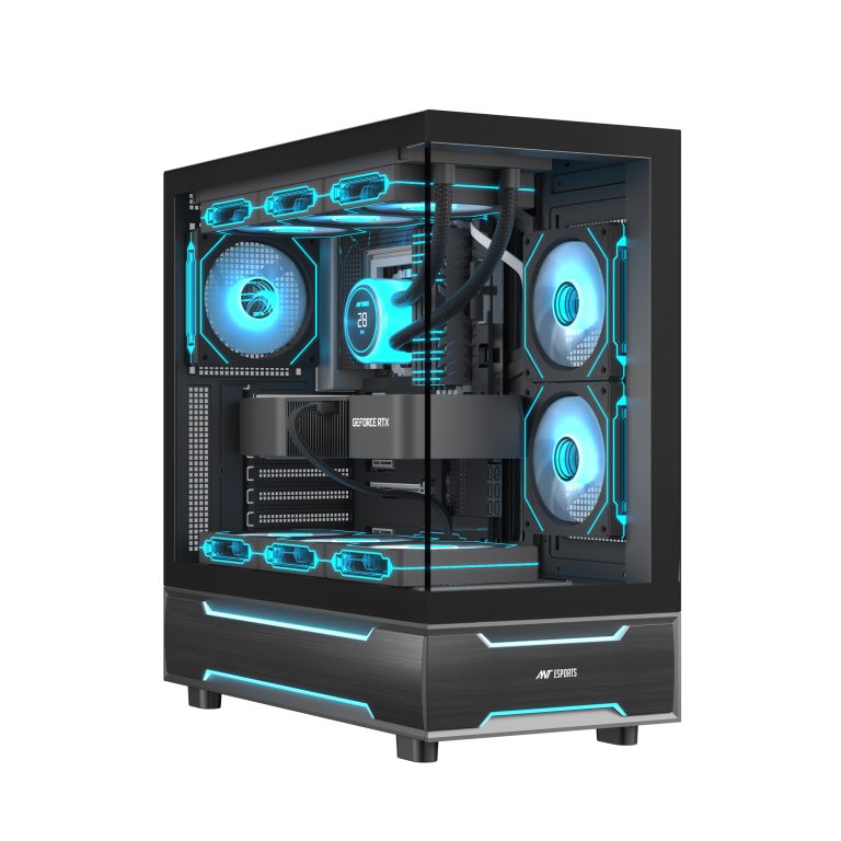 Ant Esports Crystal X6 Pro Mid Tower (ATX/M-ATX/M-ITX) Black Cabinet ...
