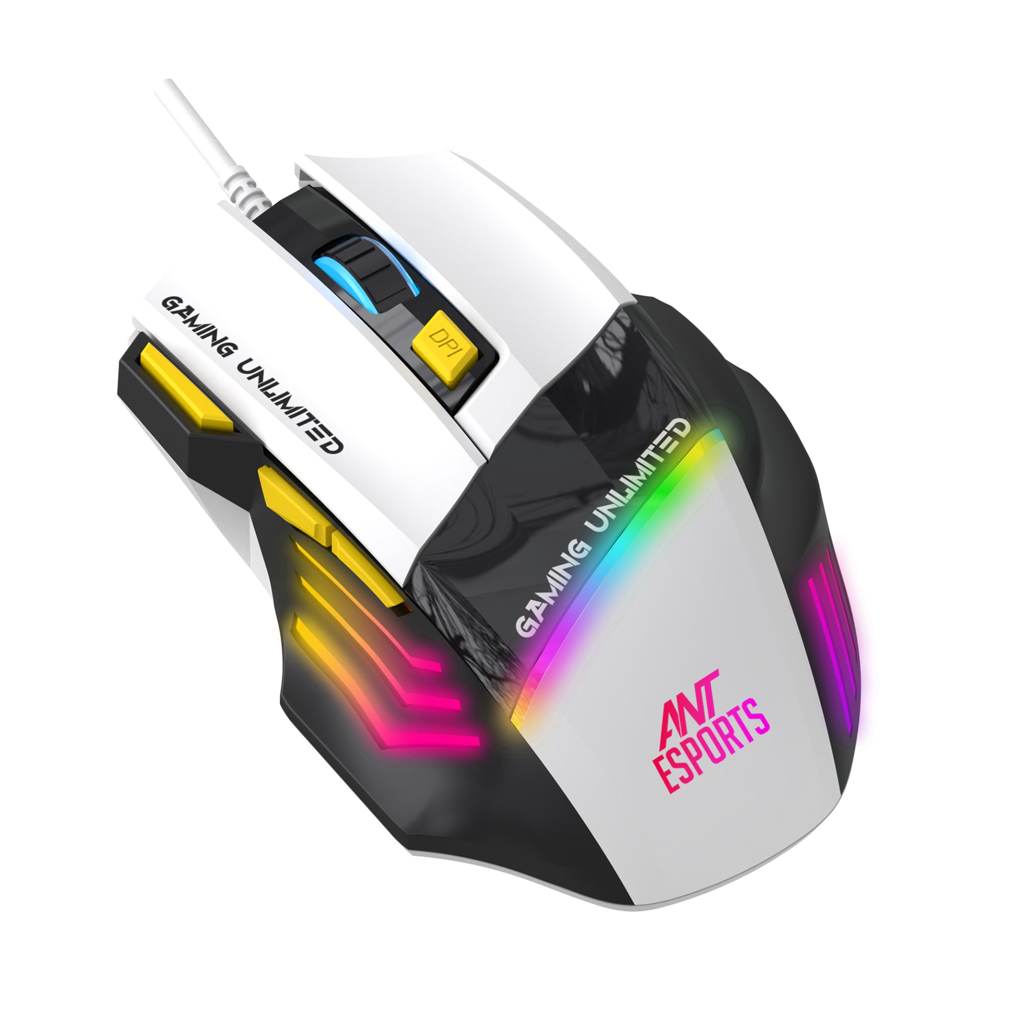 Ant Esports GM100 3600 DPI Wired RGB Gaming mouse Black&White - ANT E ...