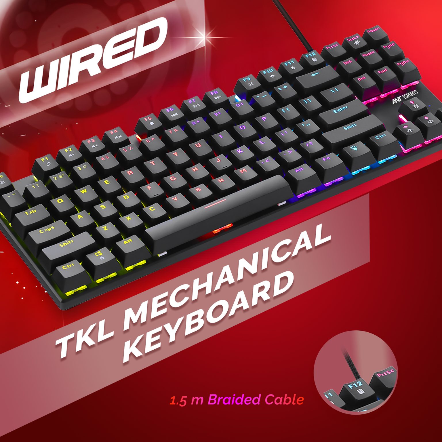 Ant Esports Scorpion MK20 Mechanical Black Wired keyboard - ANT E-SPORTS