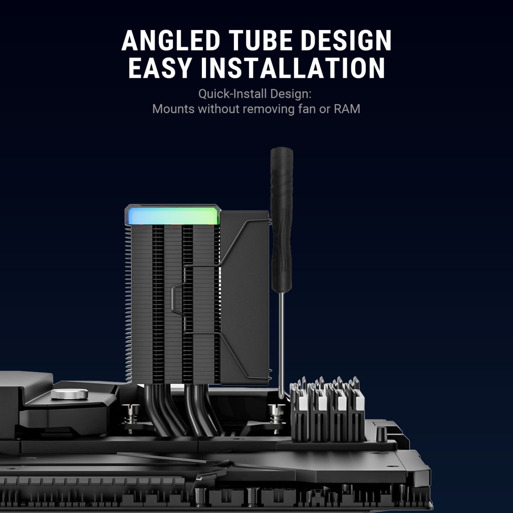 Ant Esports V4 Digital ARGB LGA1851/AM5 Black CPU Air Cooler - ANT E-SPORTS