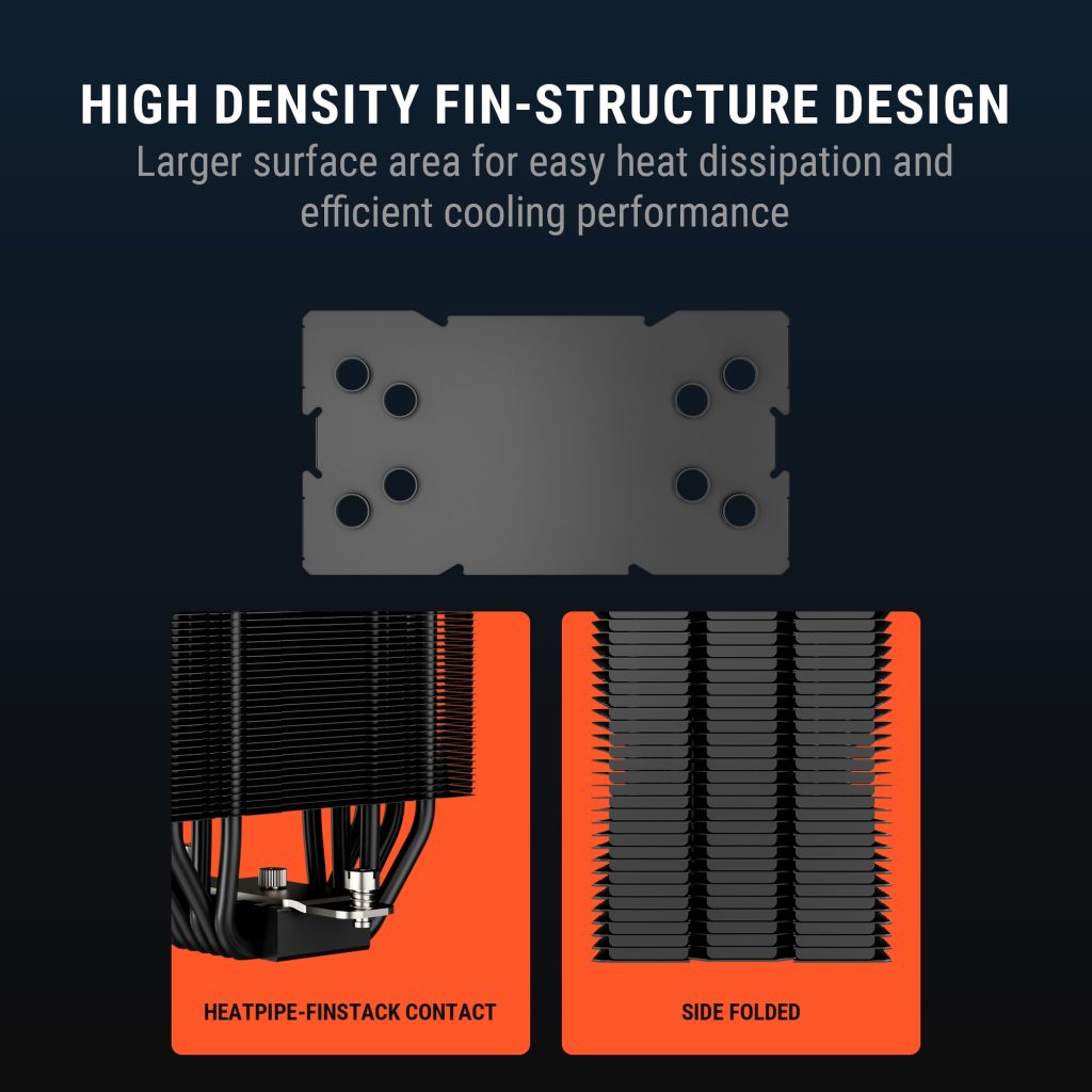 Ant Esports V4 Digital ARGB LGA1851/AM5 Black CPU Air Cooler - ANT E-SPORTS