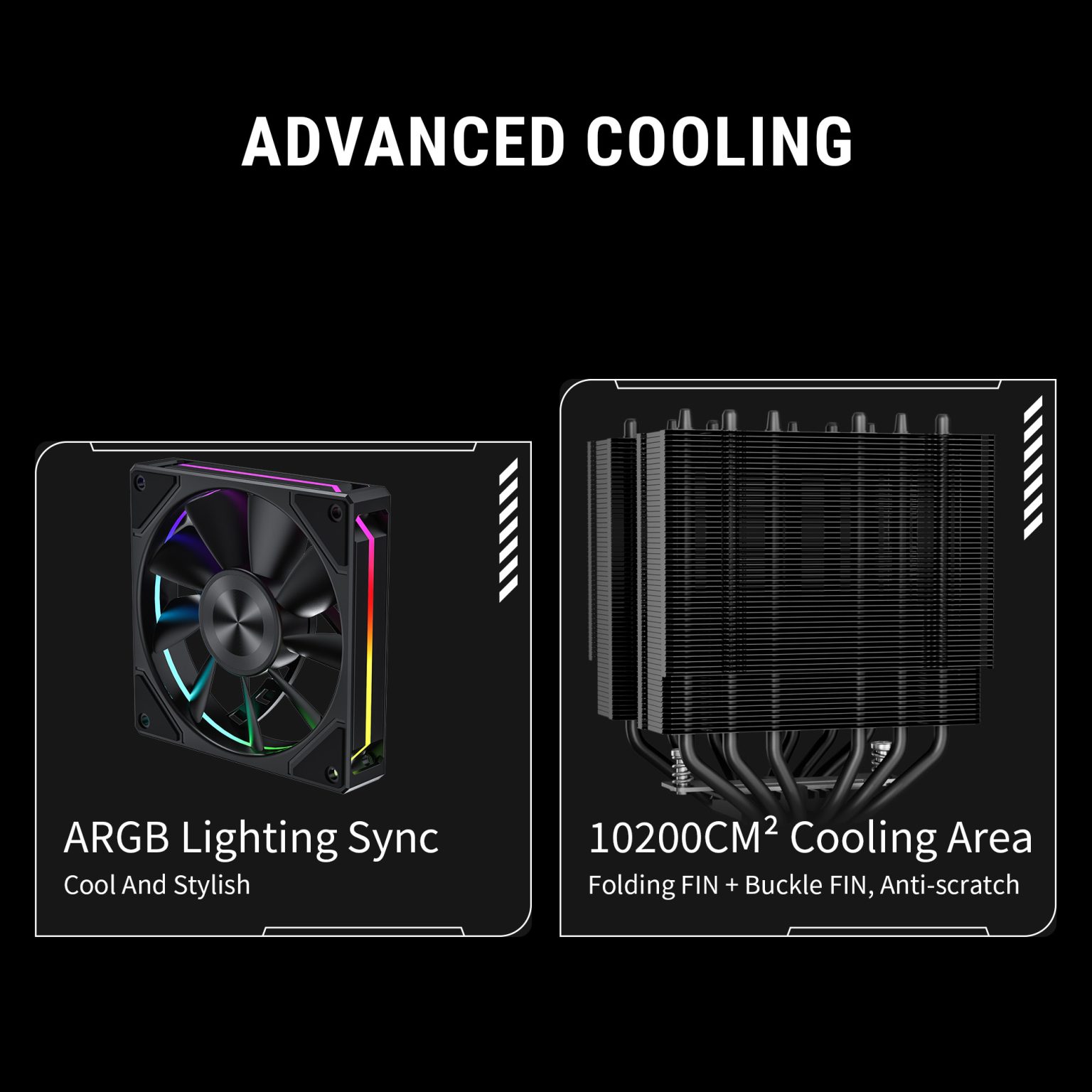 Ant Esports V8 Digital ARGB LGA1851/AM5 Black CPU Air Cooler - ANT E-SPORTS