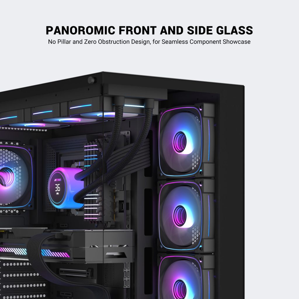 Ant Esports Crystal X7 Pro Max Mid Tower (ATX/M-ATX/M-ITX) Black ...
