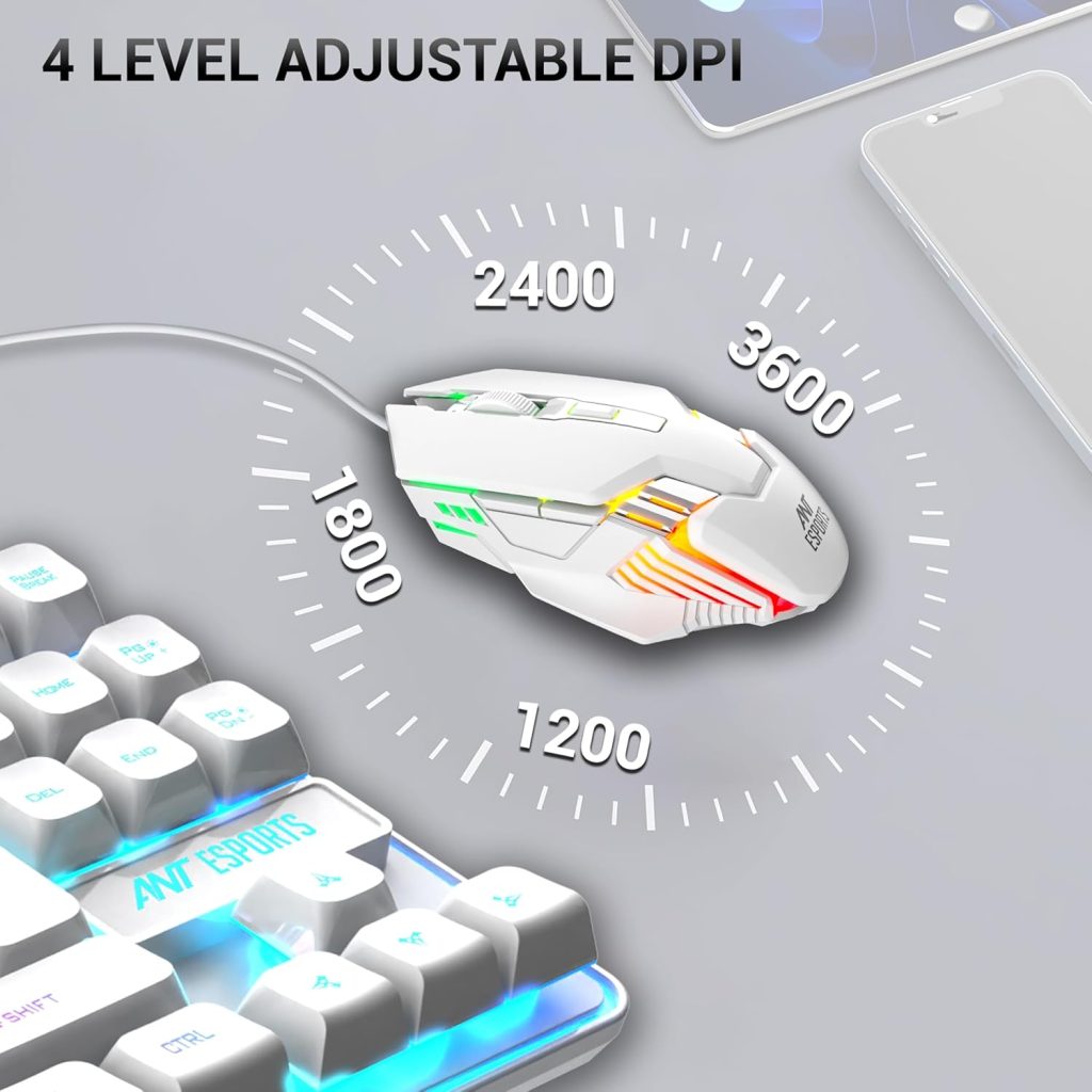 Ant Esports MK710 V2 Membrane TKL Wired Gaming Keyboard Mouse Combo ...