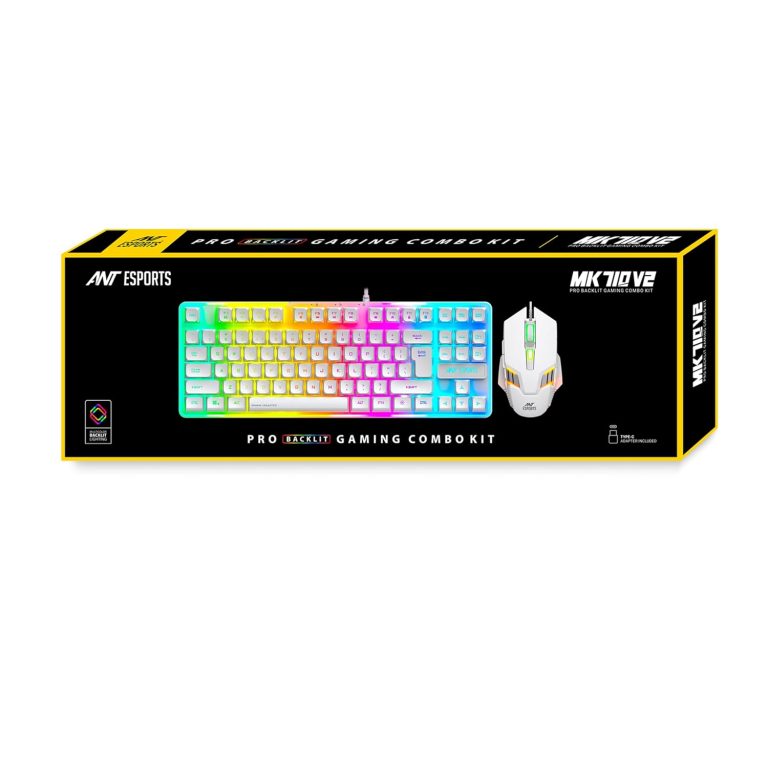 Ant Esports MK710 V2 Membrane TKL Wired Gaming Keyboard Mouse Combo ...