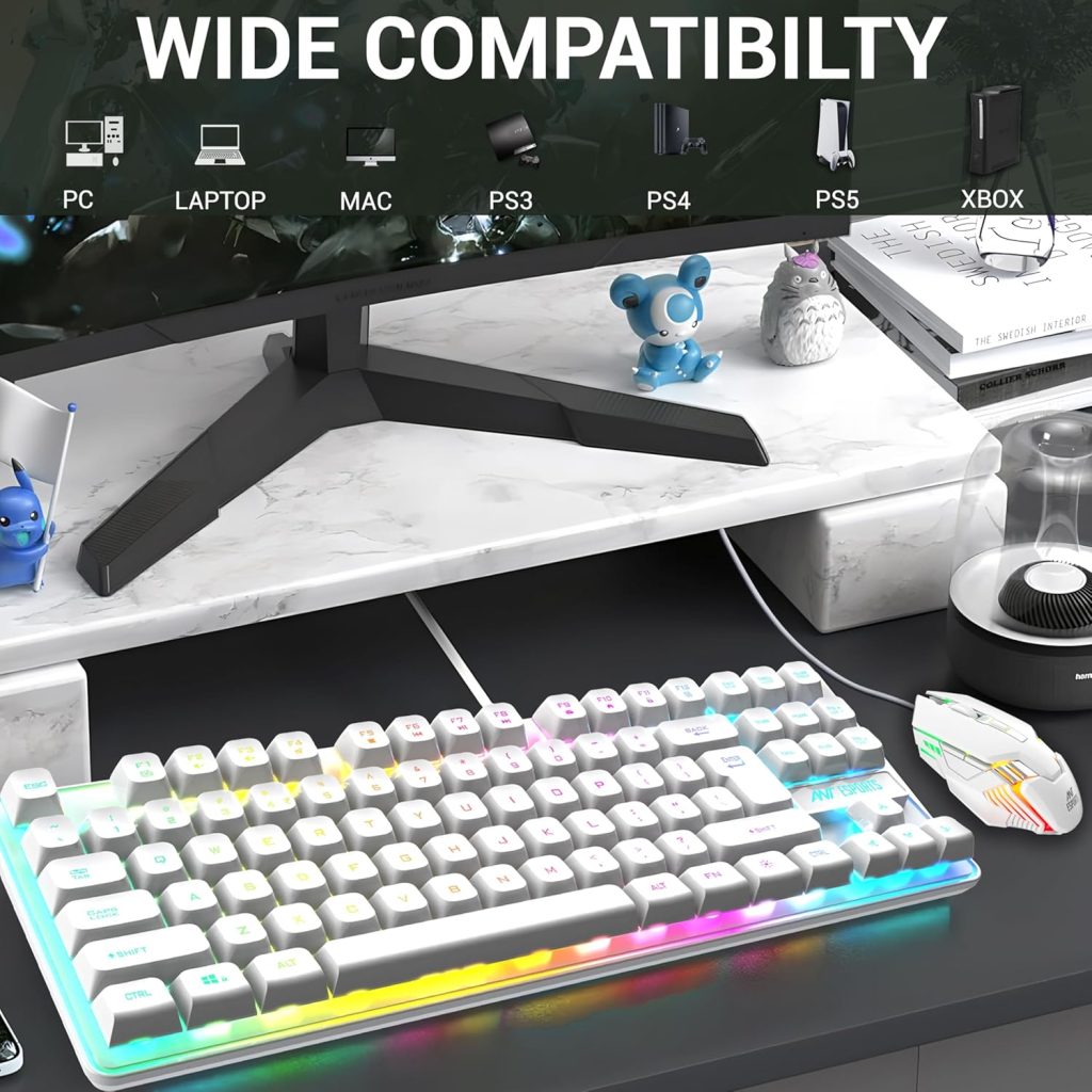 Ant Esports MK710 V2 Membrane TKL Wired Gaming Keyboard Mouse Combo ...