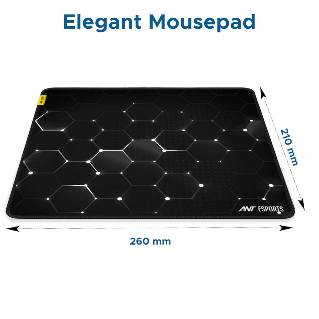 Ant Esports Hexa Mouse Pad 260X210X3mm Anti-fray Stitching - ANT E-SPORTS