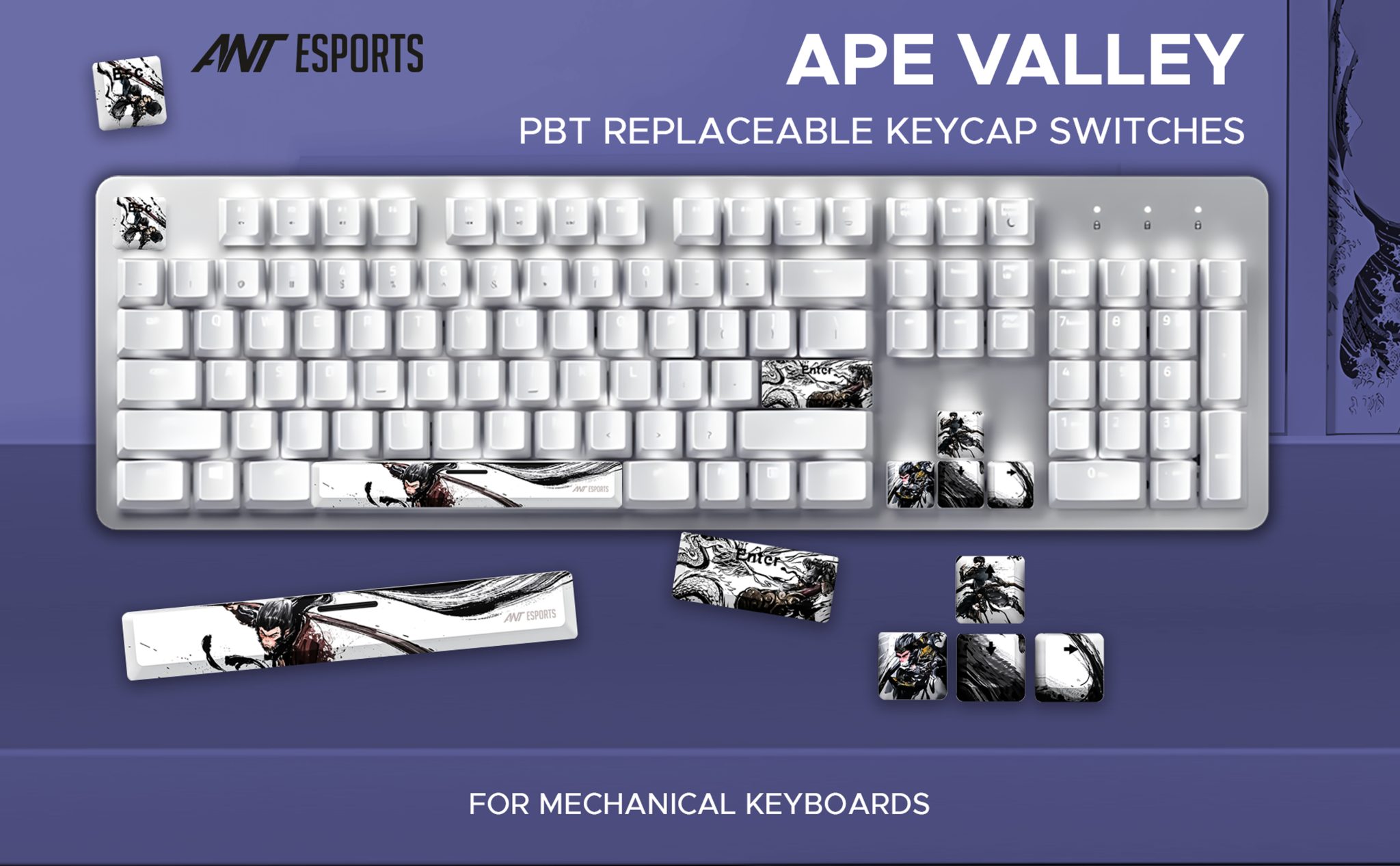 Ant Esports PBT Keycaps Switches for Mechanical Keyboard Ape Valley ...