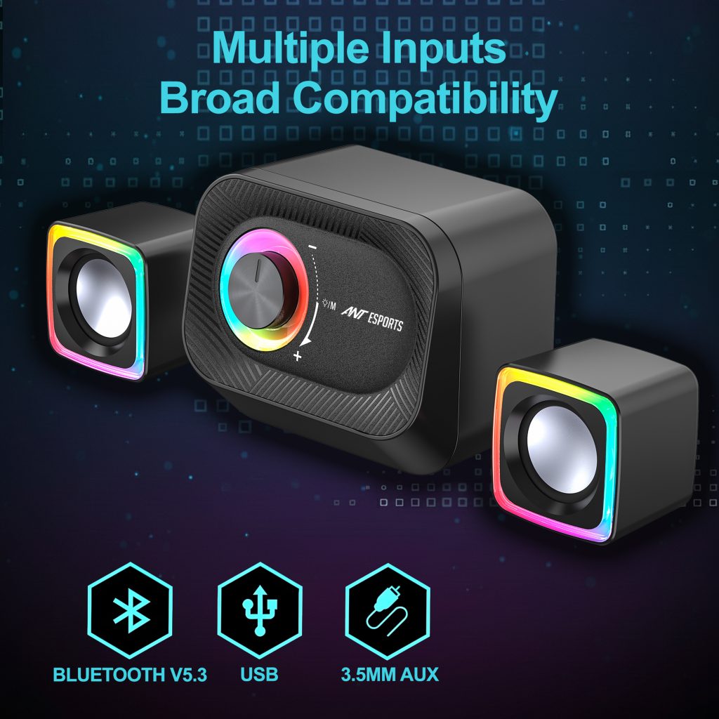 Ant Esports GS340 Speaker with 7 Mode RGB Light - ANT E-SPORTS