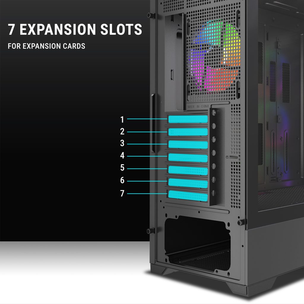 Ant Esports EVO 360 Lite (E-ATX, ATX, Micro-ATX, Mini-ITX) With 4x120mm ...