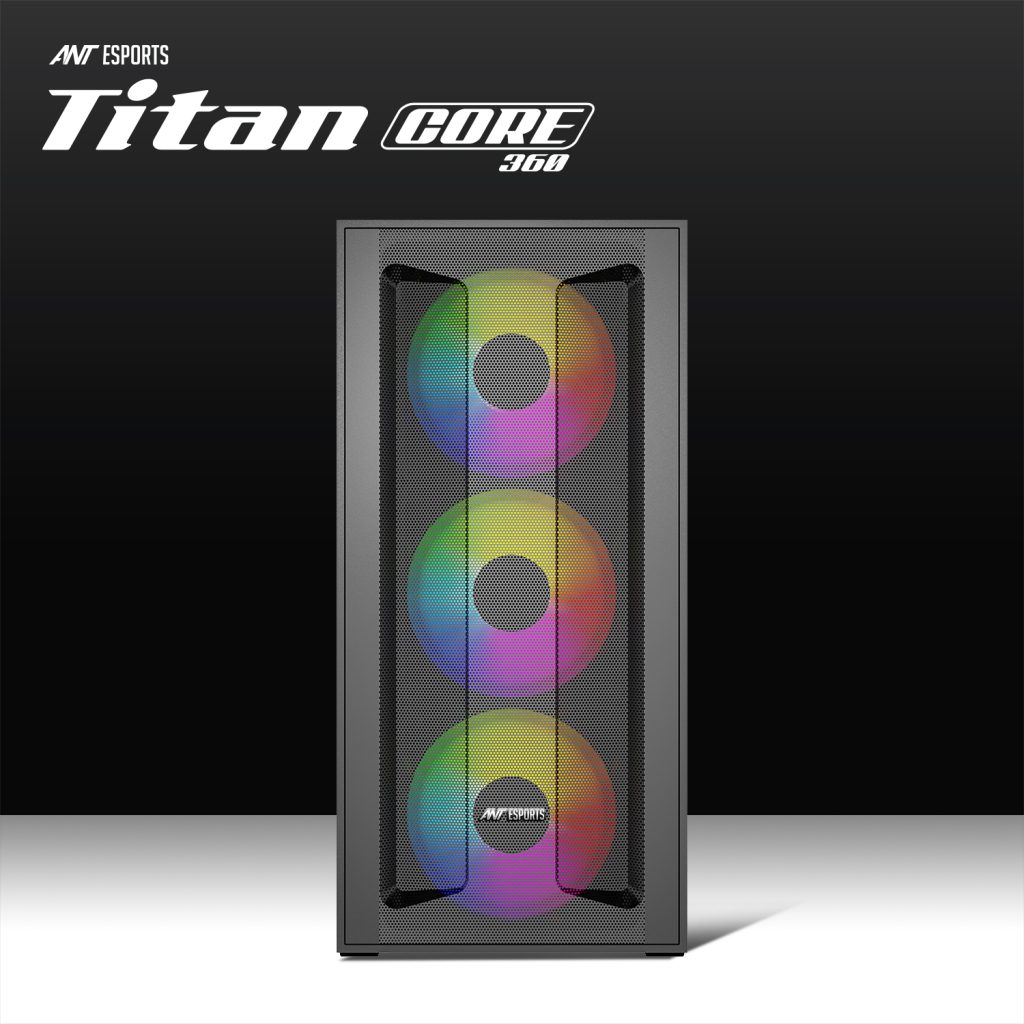 Ant Esports Titan Core 360 (E-ATX, ATX, Micro-ATX, Mini-ITX) with ...